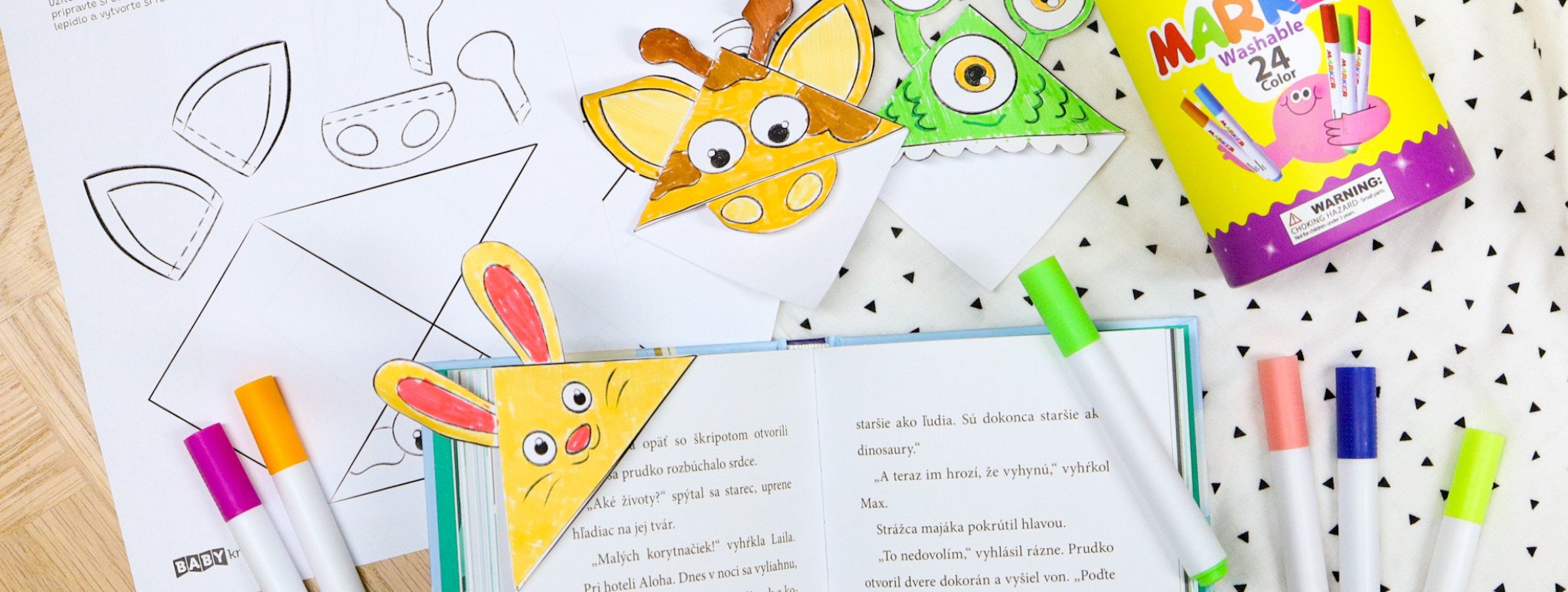 Stiahnite si: Záložka do knihy z papiera | BABYknihy